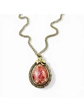 Vintage | Jewelry | Vintage Shamrock Necklace Irish Clover Pendant Red ...